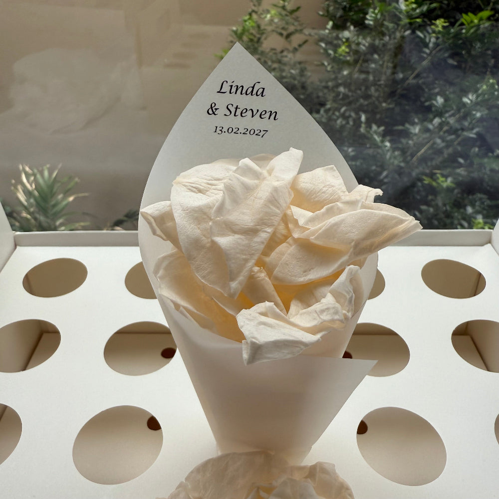 Choose your Font - Option 3 - Vellum Paper, Eco Friendly Confetti Cone – Green Your Event
